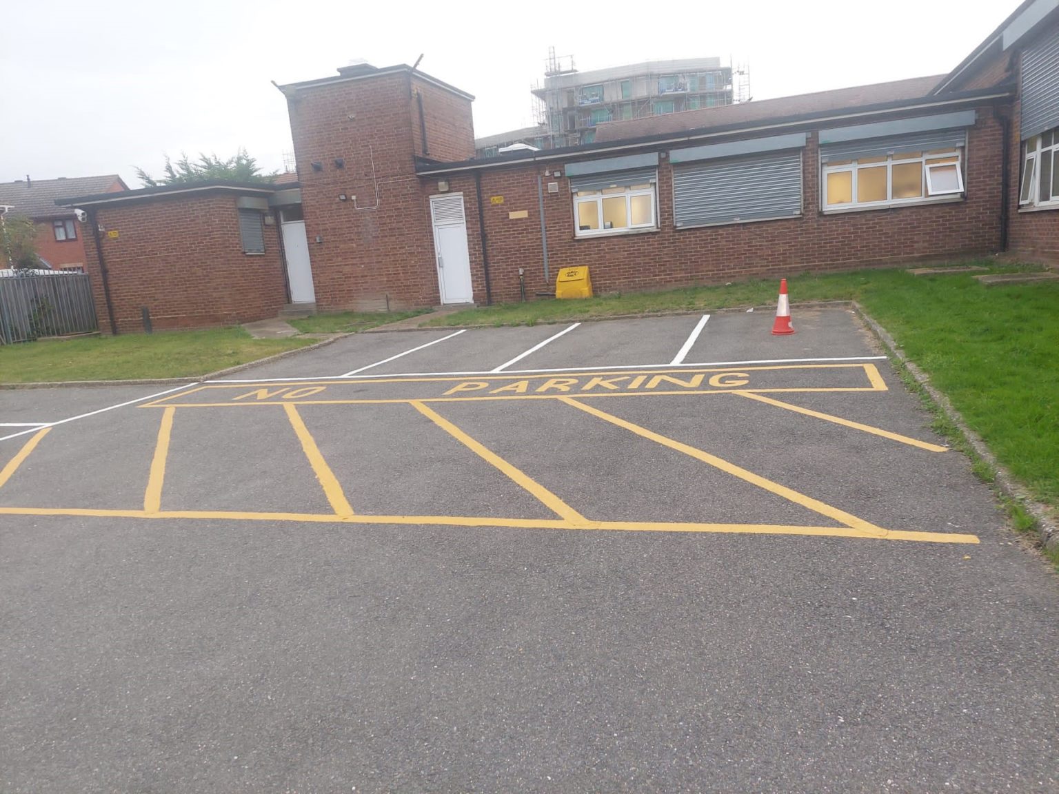Oxlow Lane Health Centre - line markings - CSF Building Contractors Ltd.